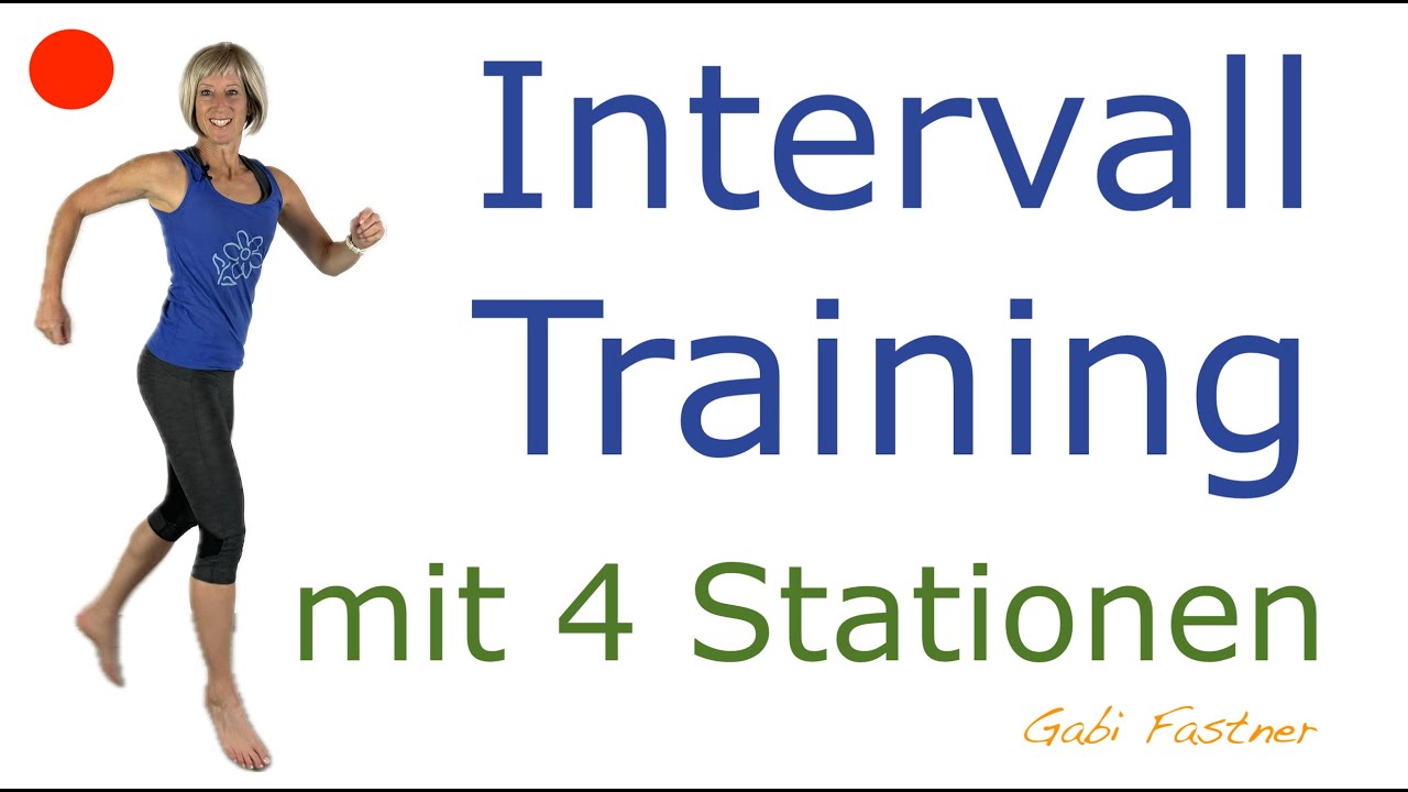 🍏 25 min. Intervall Training | Steigerungs-Intervalle mit 4 Stationen ...