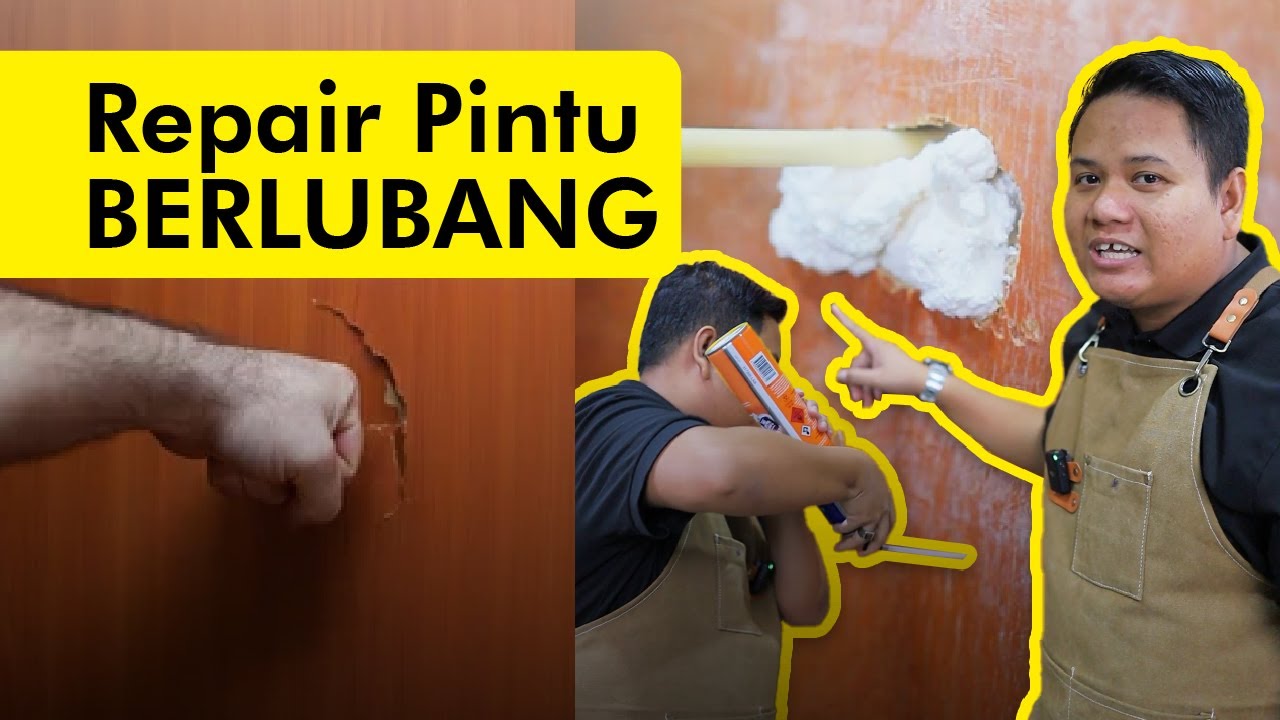 Repair Pintu Kayu Berlubang | 1H1M Comen - YouTube