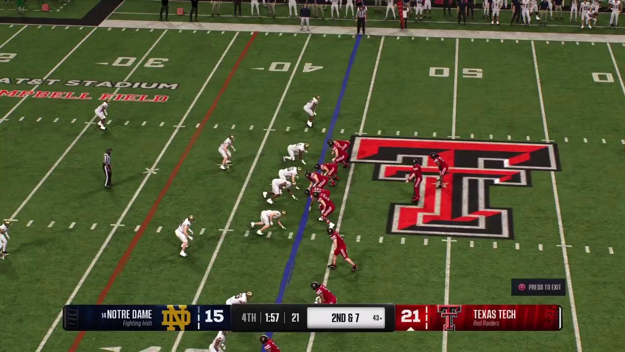 NCFB Week 1: Notre Dame @ Texas Tech - YouTube