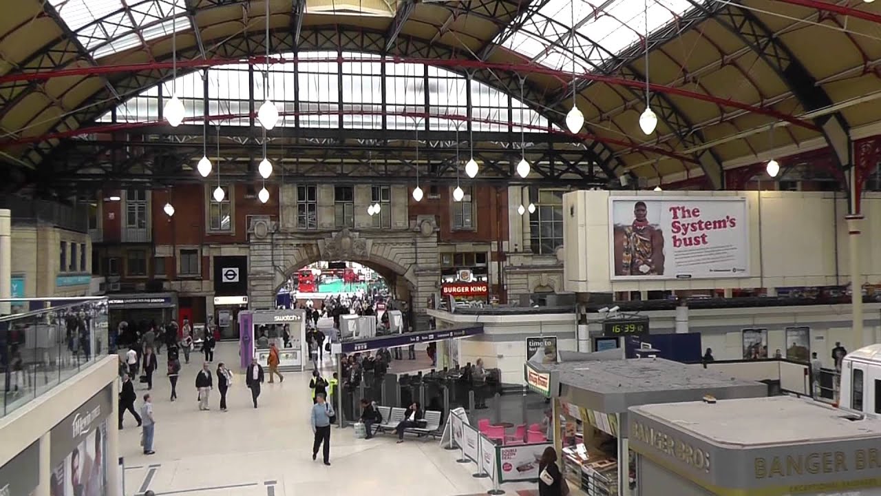 Inside Victoria Station in London, England - YouTube