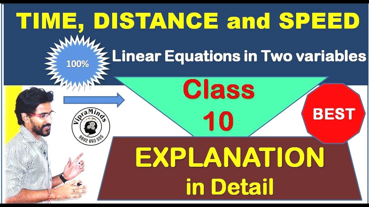 Time, Distance and Speed based word problems | Class 10 Linear ...