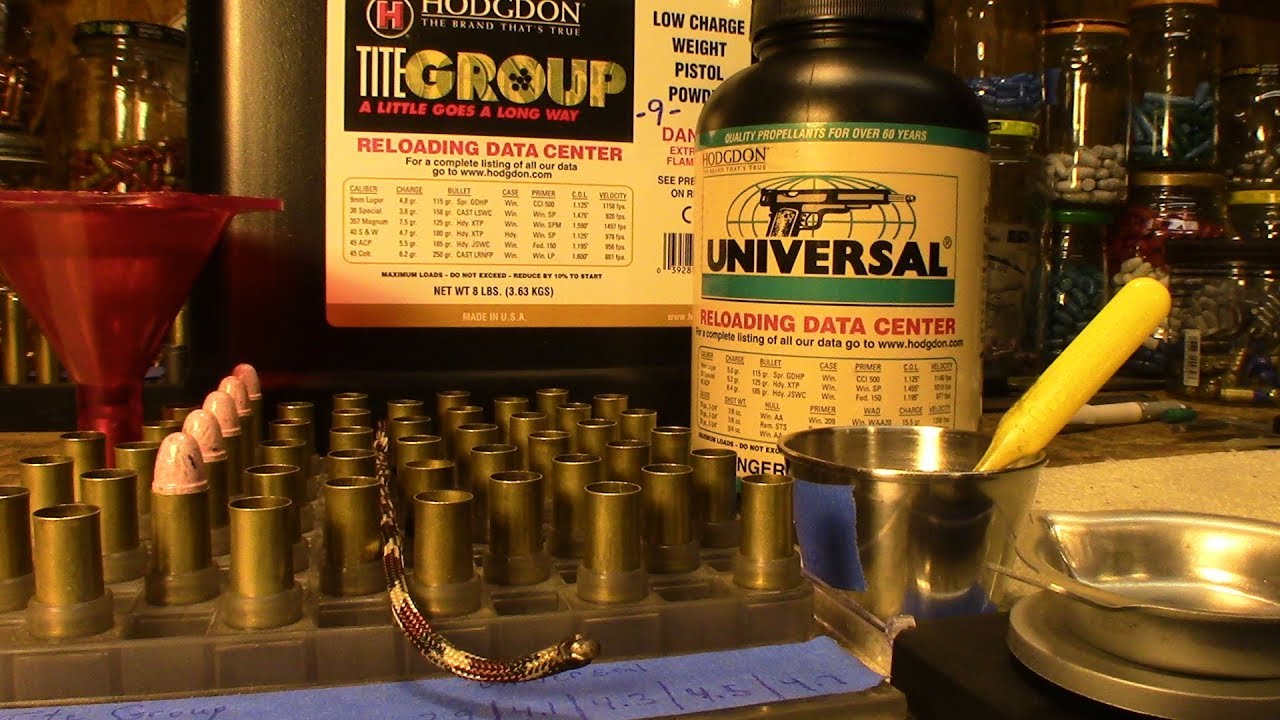 9mm Load Up (Accuracy) Tite Group and Universal Powder, 125gr Bullet ...
