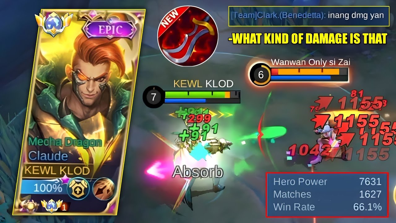 CLAUDE ITEM THAT NO ONE KNOWS | BEST DAMAGE BUILD FOR CLAUDE - YouTube