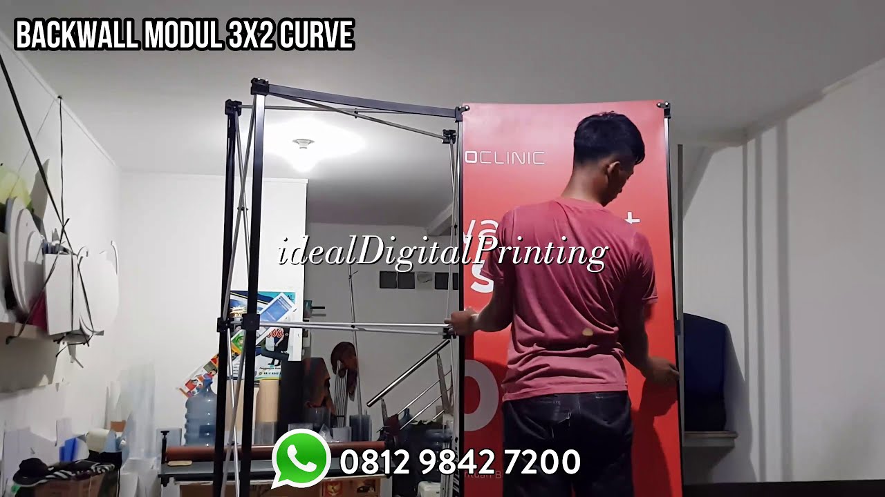 Backdrop Photobooth Backwall Modul 3x2 Curve - YouTube