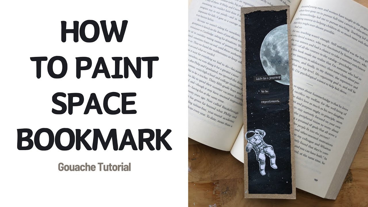 How to paint a bookmark with gouache/ Space painting tutorial for ...