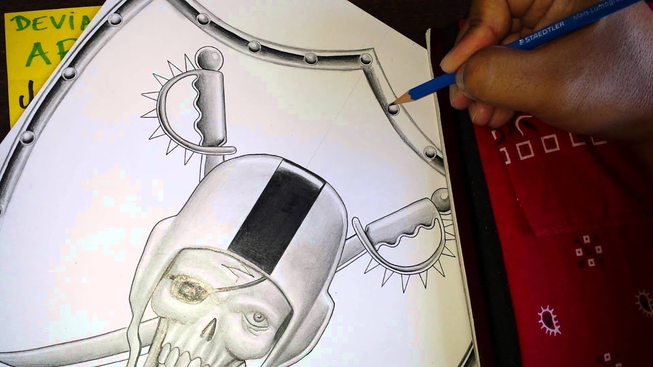 Oakland Raider Nation tattoo design fan art - YouTube