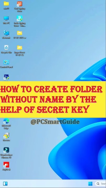 HOW TO CREATE FOLDER WITHOUT NAME BY THE HELP OF SECRET KEY || @PCSmartGuide || - YouTube