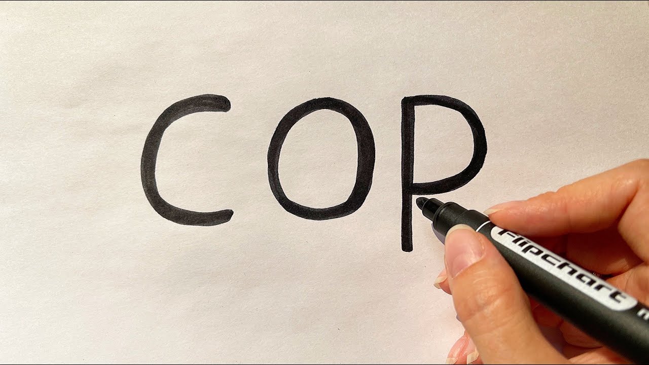 How To Draw A Cop From C.O.P Letters Craft Arts @mytomy3718 - YouTube
