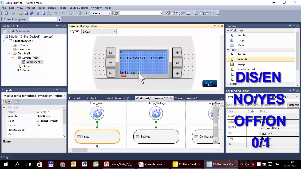 Carel. C.SUITE. 15-c.mask: Managing Unit Status (On/Off) - YouTube