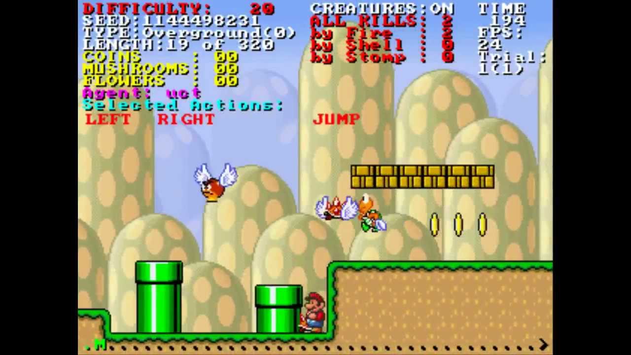 UCT (Core Algorithm): MCTS Modifications in Mario - YouTube