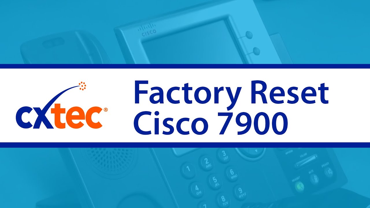 How to Factory Reset Cisco 7900 Series IP Phones - YouTube