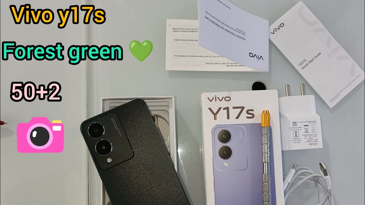 Vivo y17s forest green 💚 unboxing | First look & review | 4+4 gb 128 gb ...