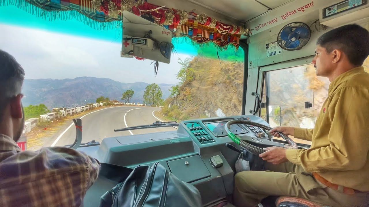 Shimla To Manali By HRTC Ordinary Bus | HRTC Agressive And Skilled ...