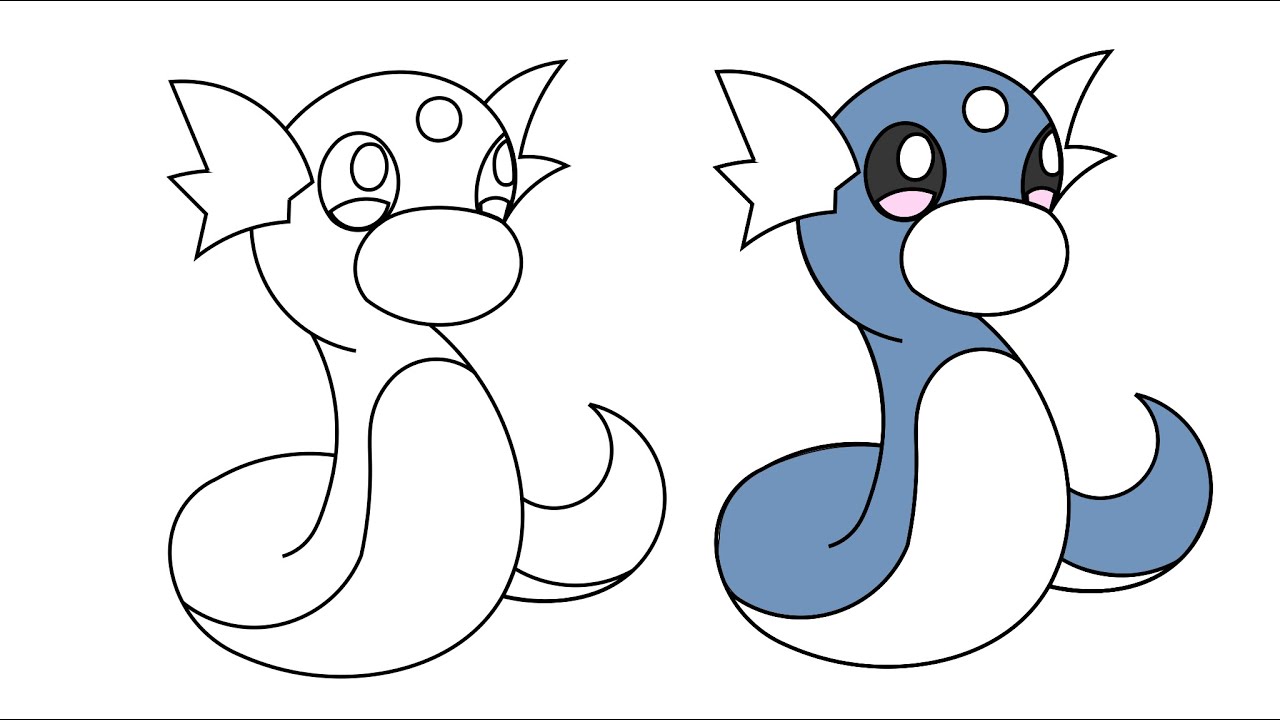 How To Draw Pokemon Dratini Pokemon Drawings Pokemon Coloring Porn
