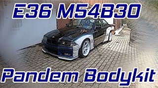 BMW E36 Coupe M54B30: Der Pandem Bodykit und die neuen Felgen kommen ans Auto.