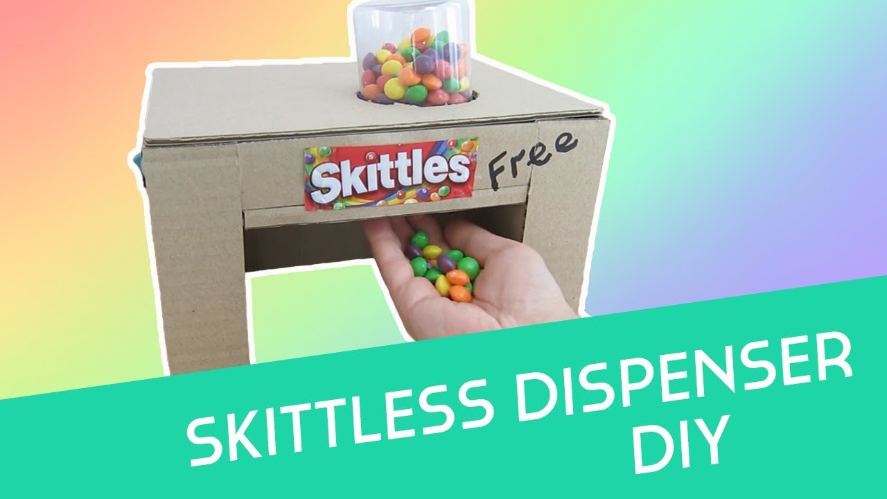 SKITTLESS dispenser DIY - YouTube