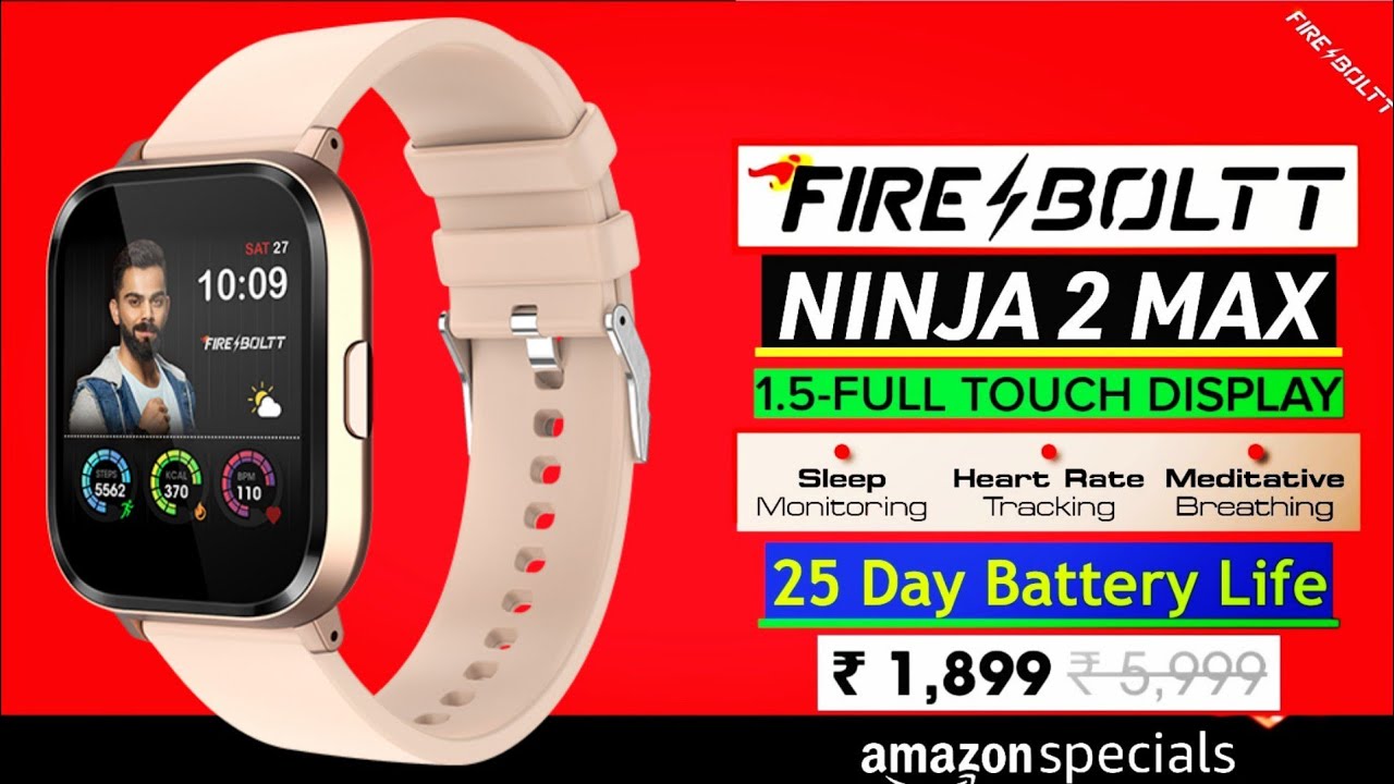 Fire Boltt Ninja 2 Max | Official India🔥HD IPS Screen | Heart Rate ...