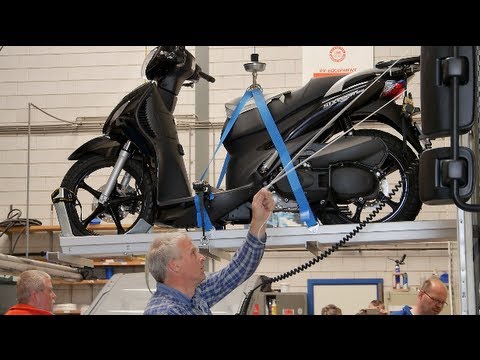 Motorcycle onboard loading system - YouTube