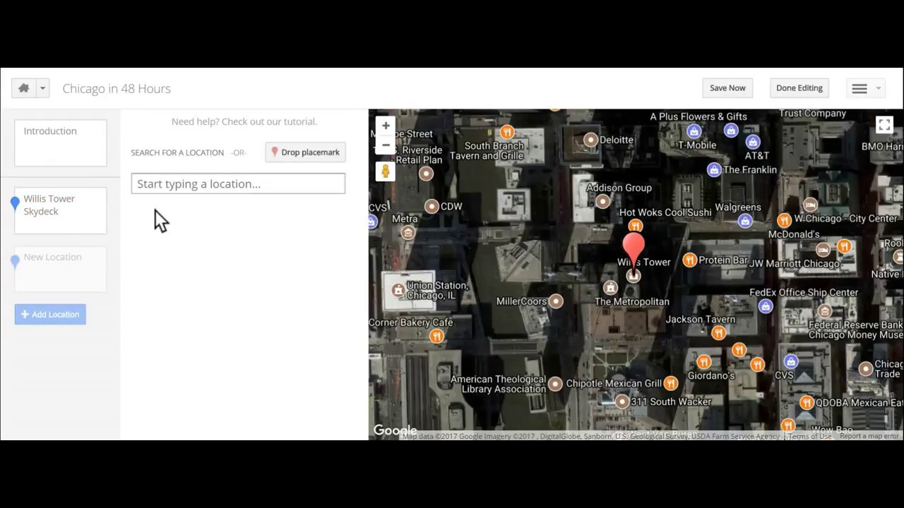 Create a Tour and Add Locations in Google Tour Builder - YouTube