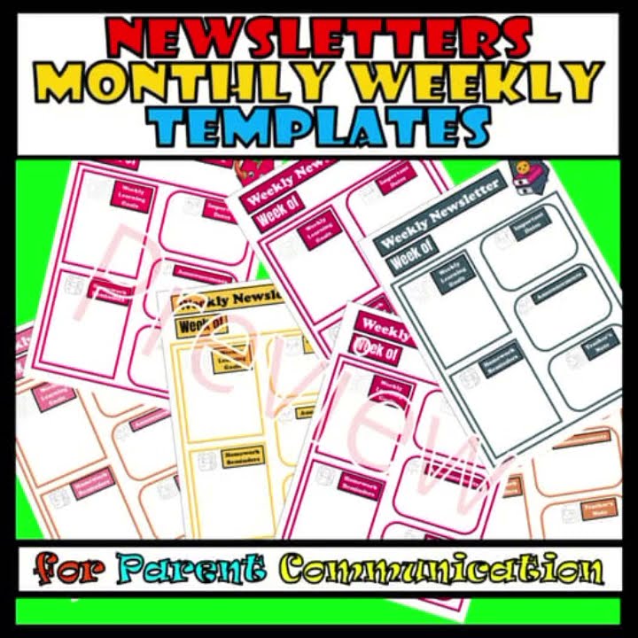 Editable Classroom Newsletters Monthly Weekly Templates for Parent ...