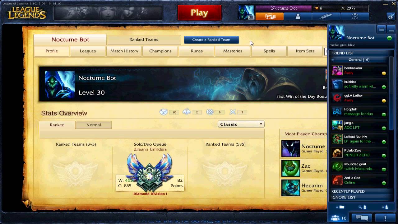 NEW Twitch Account For Streaming League Of Legends - Streaming NOW Diamond 1 Going for ...