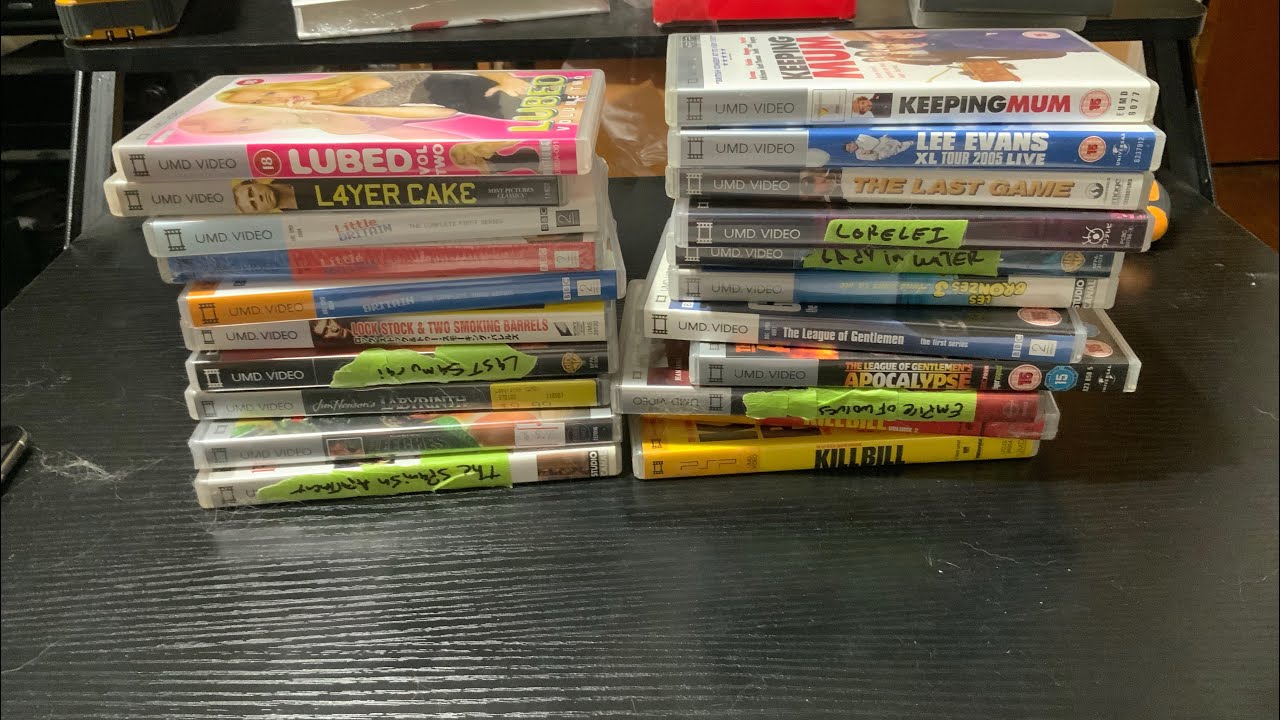 PSP umd movie collection update - YouTube