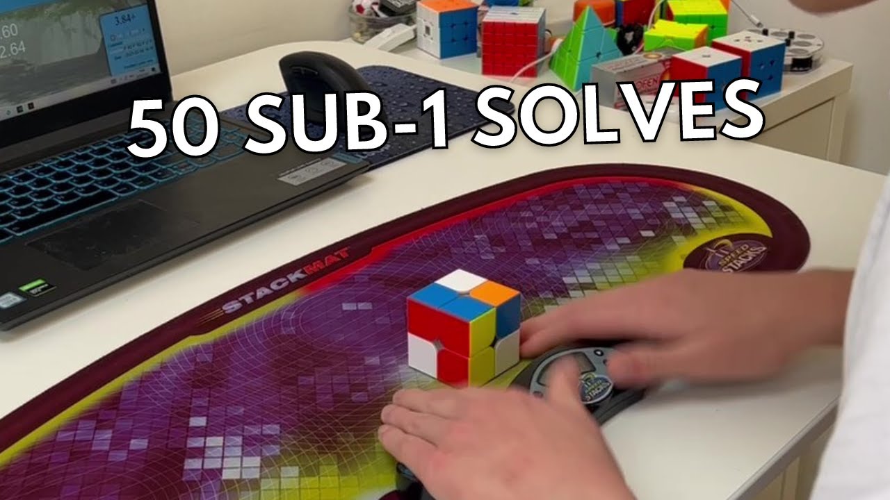 50 Sub-1 2x2 Solves - YouTube