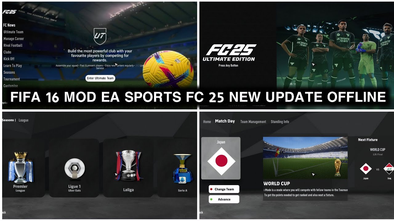 FIFA 16 MOD EA SPORTS FC 25 ANDROID OFFLINE NEW UPDATE LATEST TRANSFERS ...