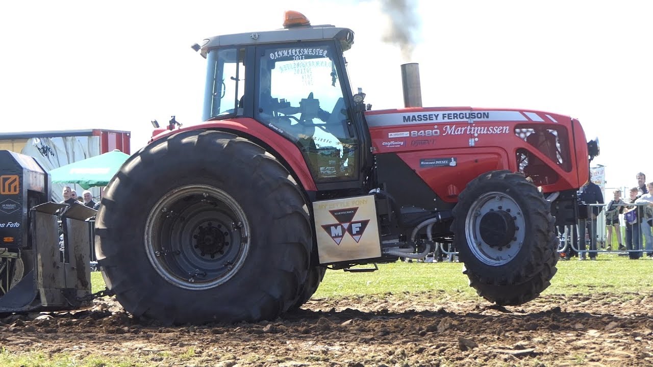 Massey Ferguson 8480 Dyna VT Going Full Strenght on The Sled | Tractor ...