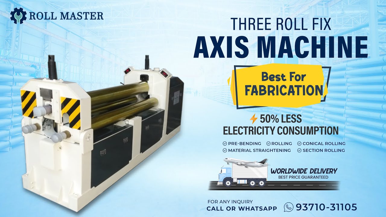 3 Roller Plate Machine For Bending | Sheet Rolling & Bending Machine by ...