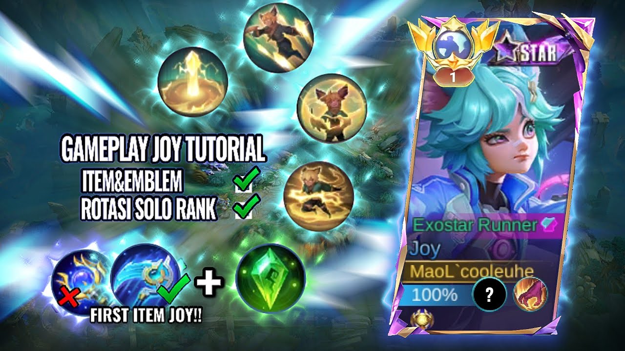 CARA MAIN HERO JOY PATCH BARU! GAMEPLAY SOLO RANK AWAL SEASON 37 ITEM ...