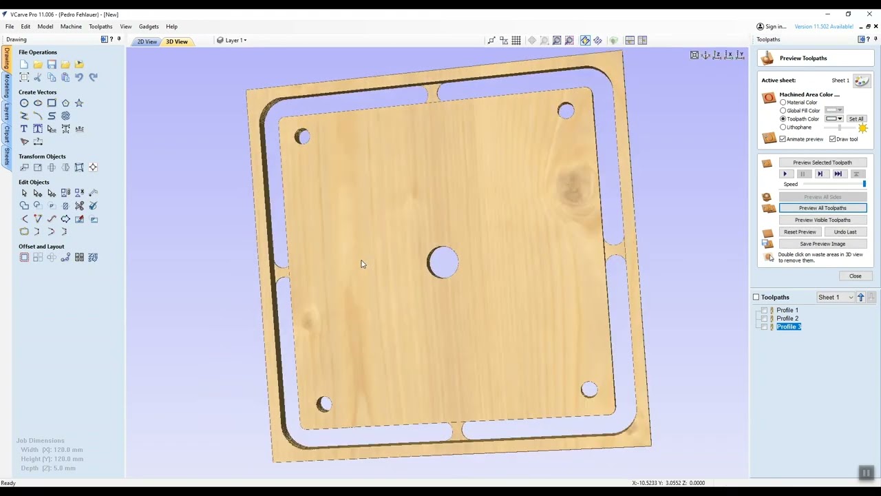 Vcarve Vectric Aspire Replicación De Toolpath Facil Youtube