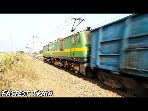 Fastest Freight Train of Indian Railway | AJNI WAG9 hauling BOXN Rake ...