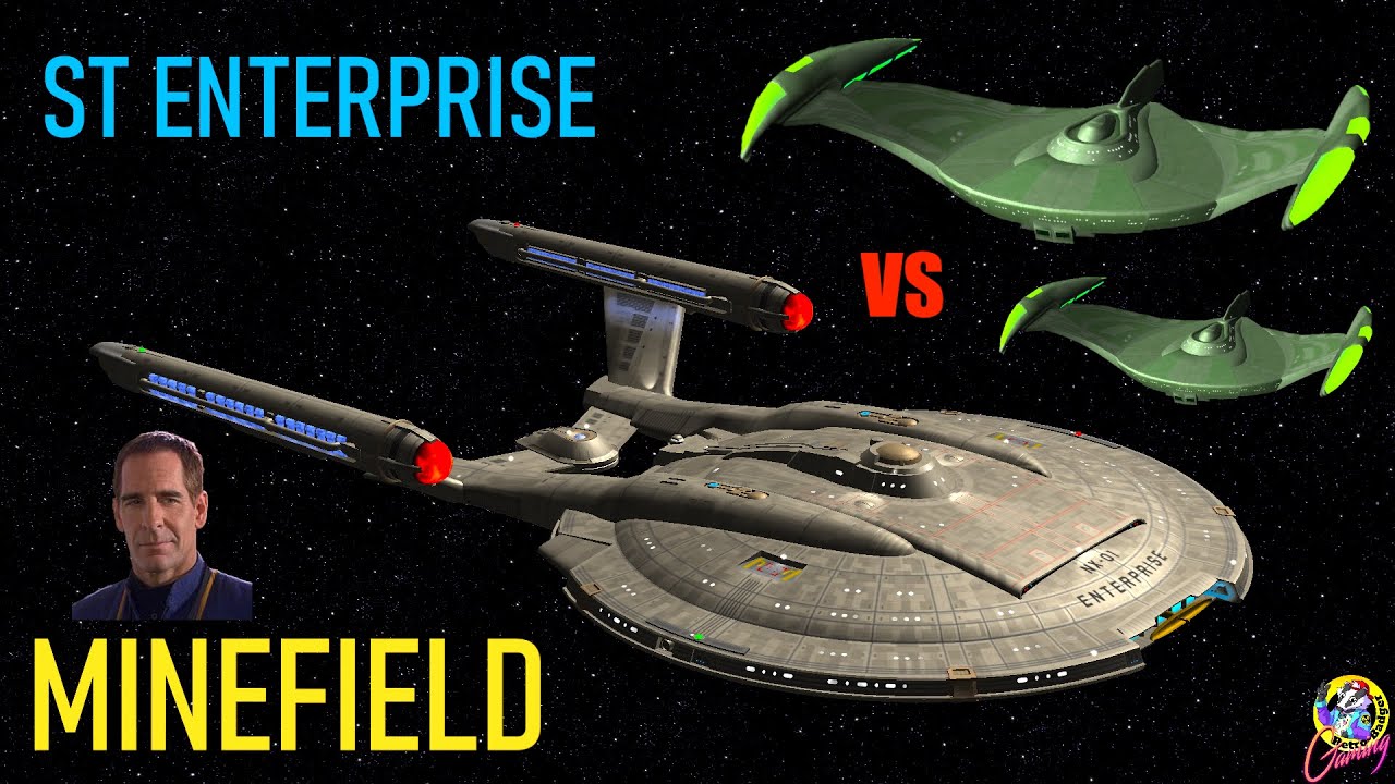 Star Trek Enterprise NX-01 VS 2 Romulan Birds of Prey - Minefield ...