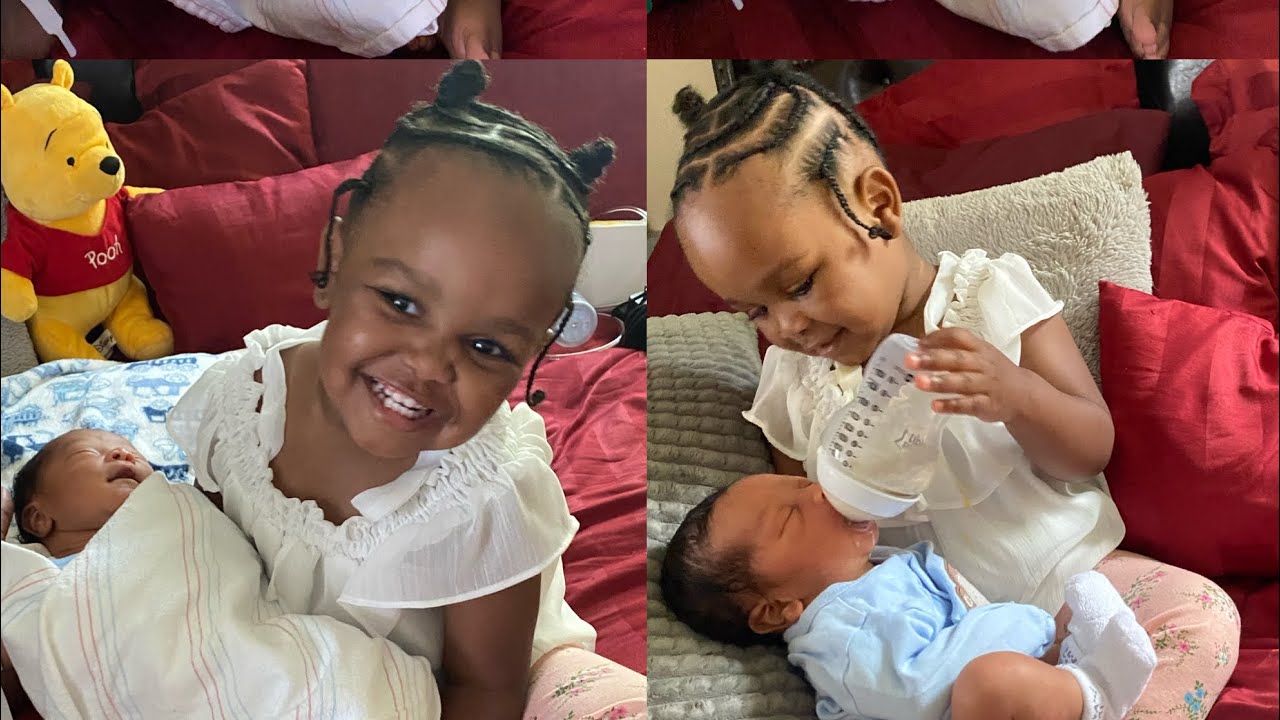 Introducing Londyn to her baby brother - YouTube