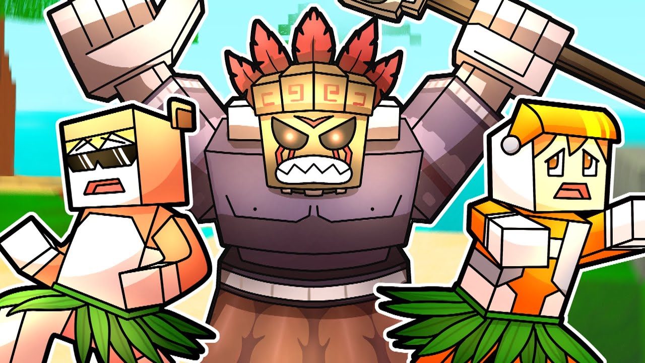 STRANDED ON TIKI ISLAND IN MINECRAFT - YouTube