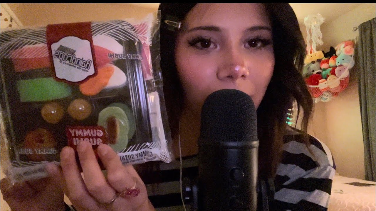 ASMR~ trying fun candy🍭🍬 close up eating and mouth sounds - YouTube