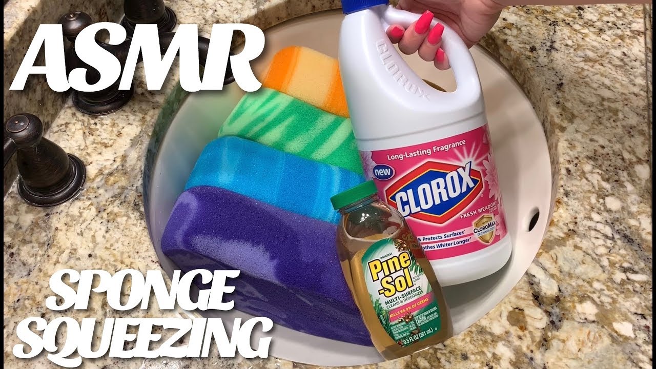 ASMR WILL THEY CHANGE COLOR? Bleaching Car Sponges - YouTube