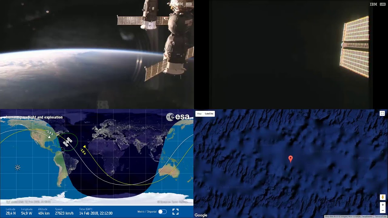Sunset Over North America And Atlantic ISS Space Station Earth View ...