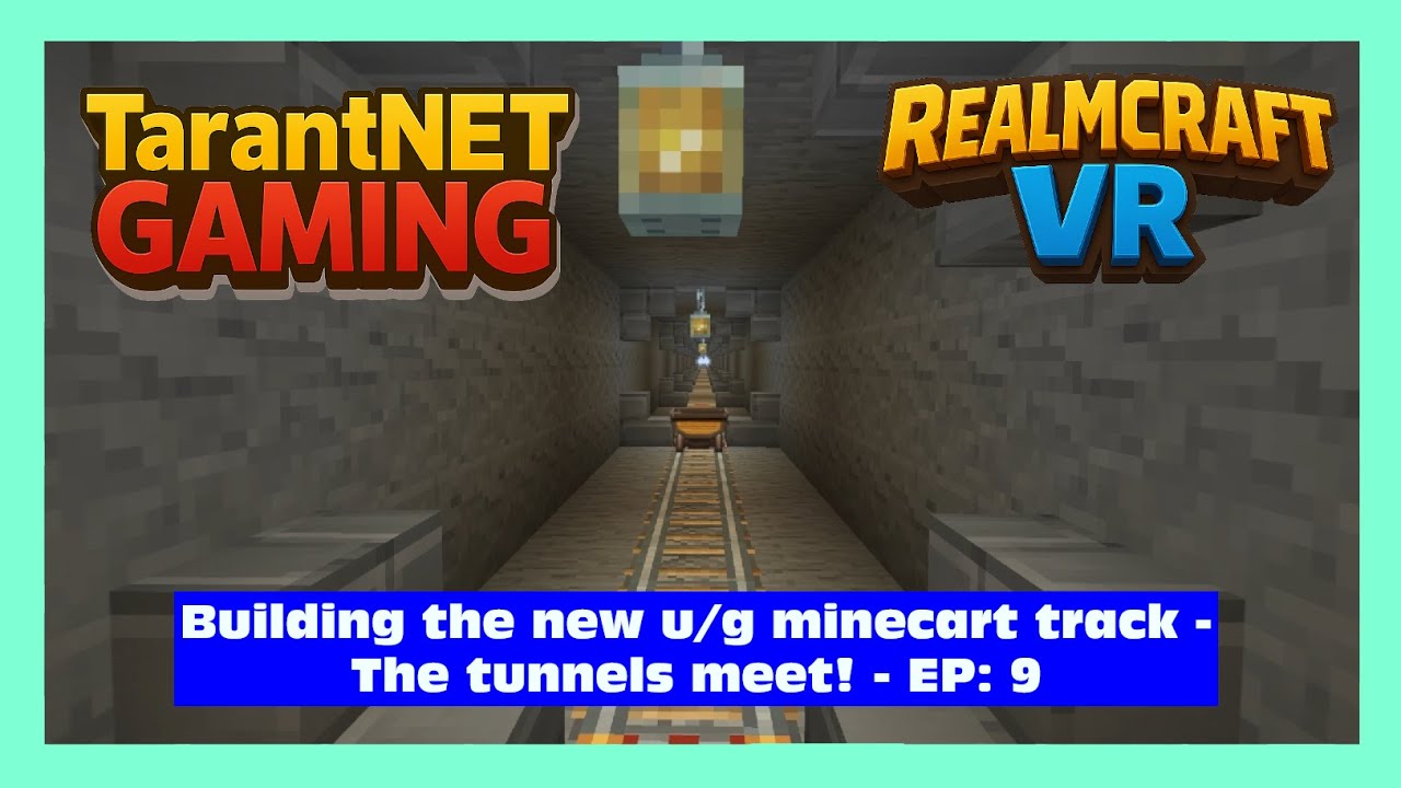 Building the new u/g minecart track - The tunnels meet! - Ep.9 ...