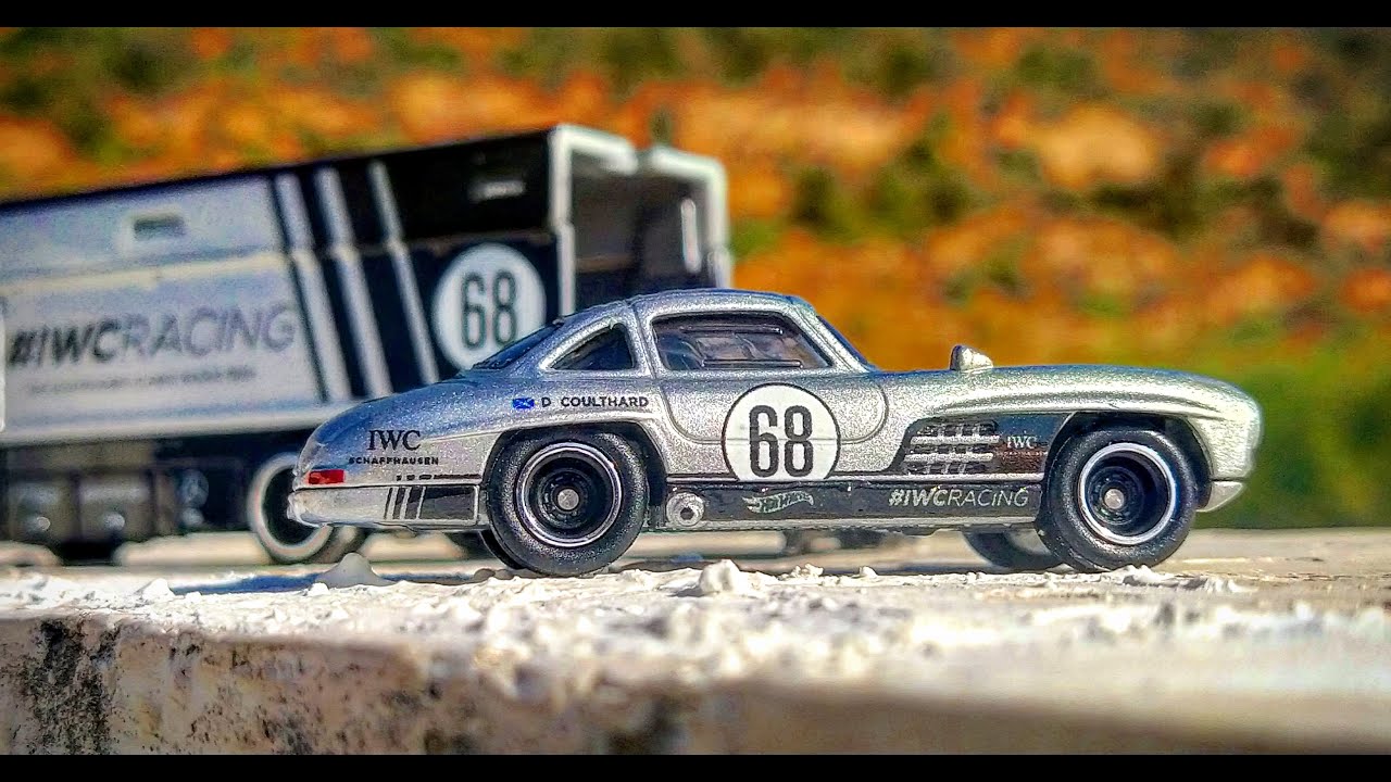 Unboxing hotwheels team transport IWC RACING MERCEDES 300sl/Euro hauler ...