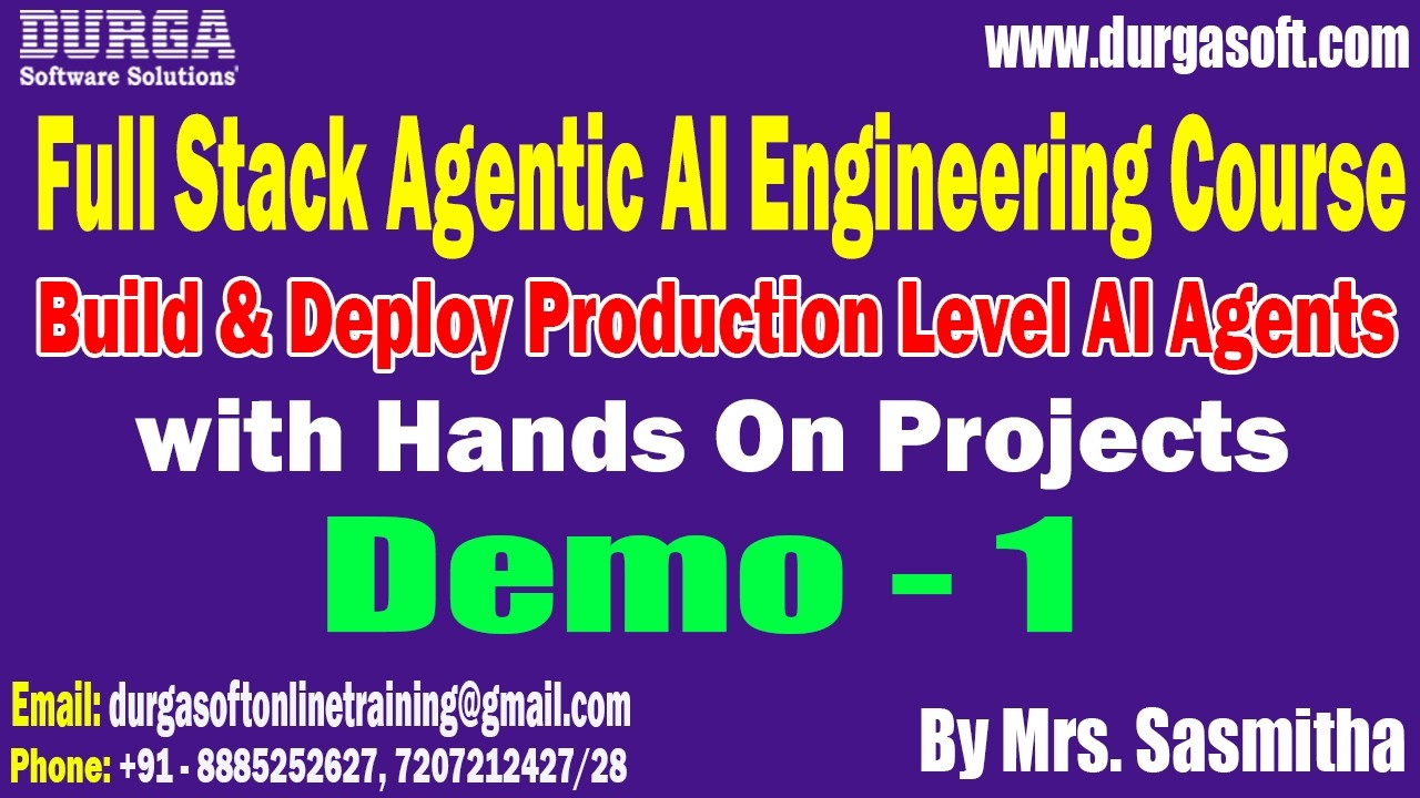 Full Stack Agentic AI Engineering Course tutorials || by Mrs. Sasmitha ...