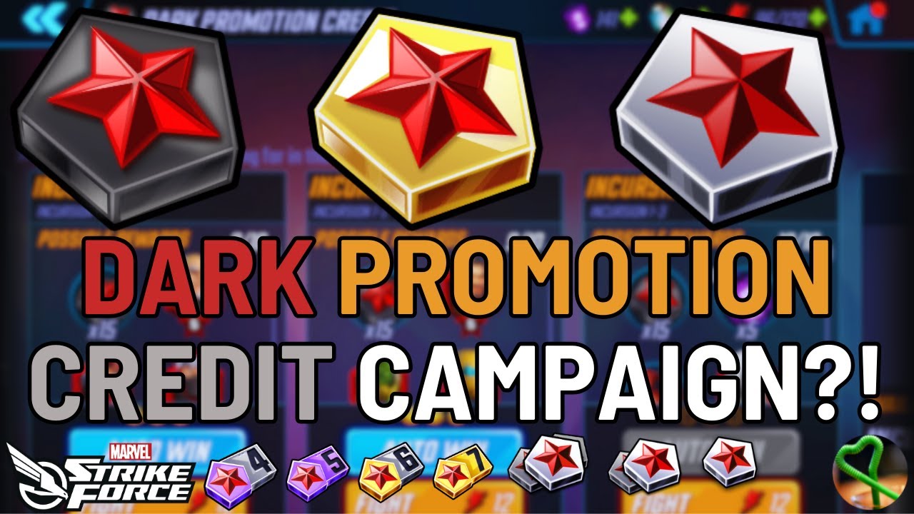 DARK PROMOTION CREDIT INCURSION CAMPAIGN?!?! - Farmable Red Stars?! - Marvel Strike Force - MSF ...