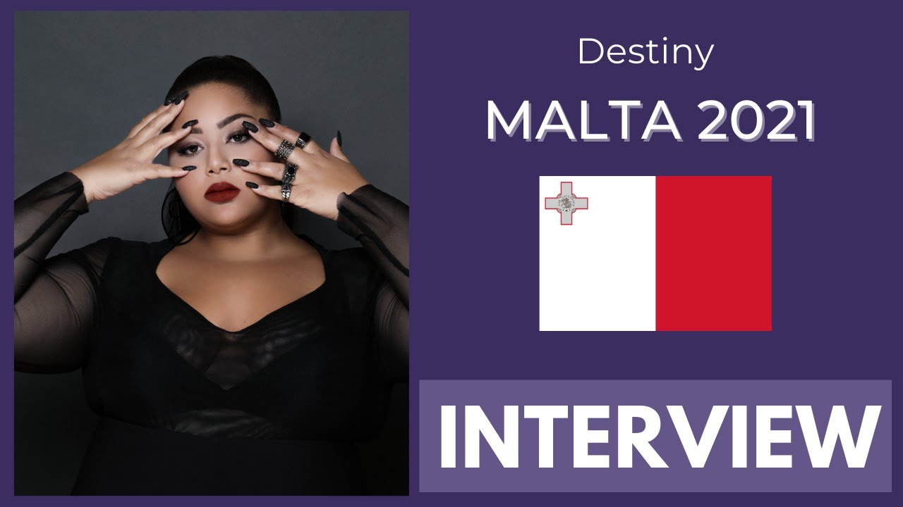 Eurovision 2021 Malta: Destiny iINTERVIEW - YouTube