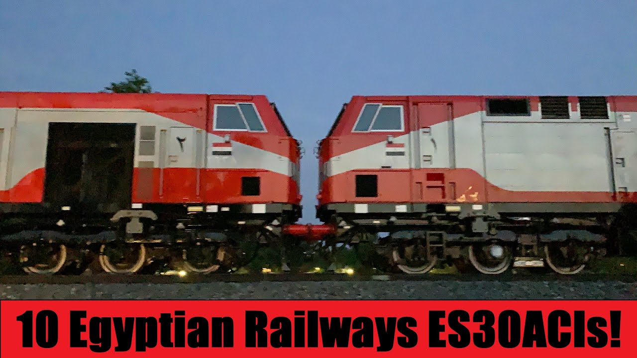 Egyptian Railways ES30ACi Export Train NS 981 with LHF Leader + CSX ...