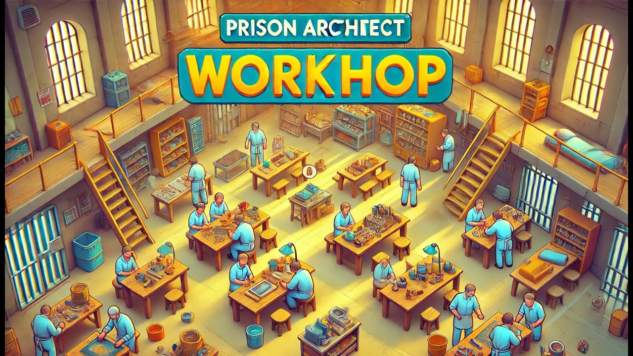 Building a WORKSHOP in Prison Architect - YouTube