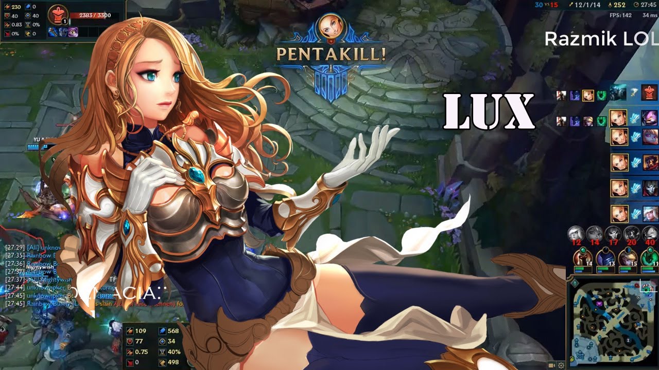 Lux Montage #14 - Lux 1V5 Pentakill - Best Lux Plays Compilation[Razmik LOL] - YouTube
