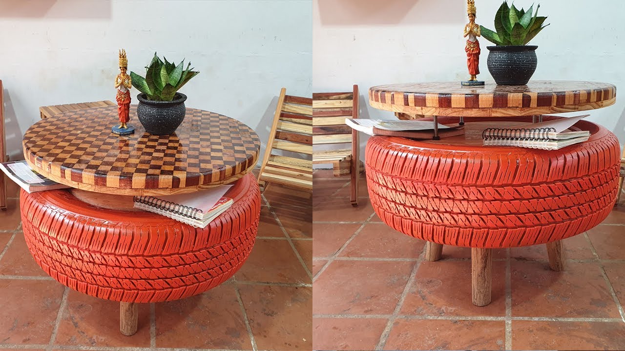 Creative New Ideas Making Car Tire Table - YouTube