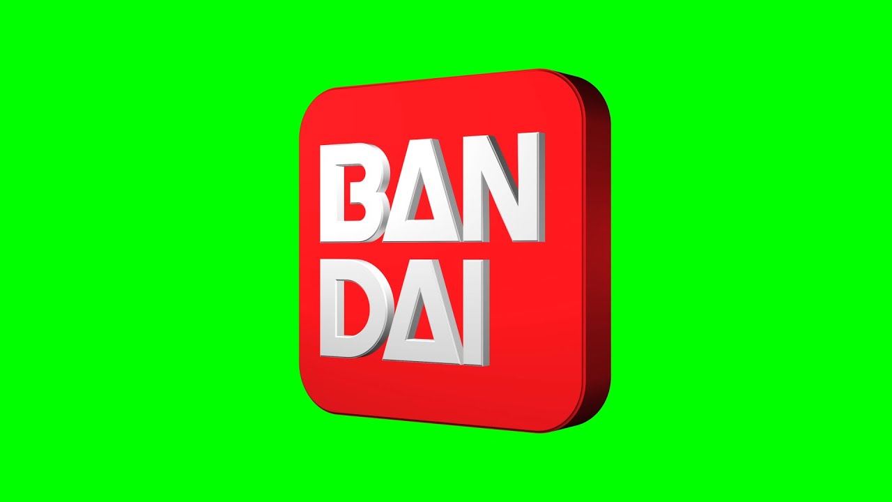Bandai Logo Icon Revolving 3D Animation Loop on Green Screen | 4K ...