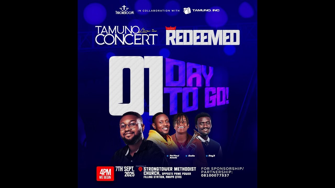 TAMUNO LIVE IN CONCERT || THEME: REDEEMED || Mc Tamuno - YouTube